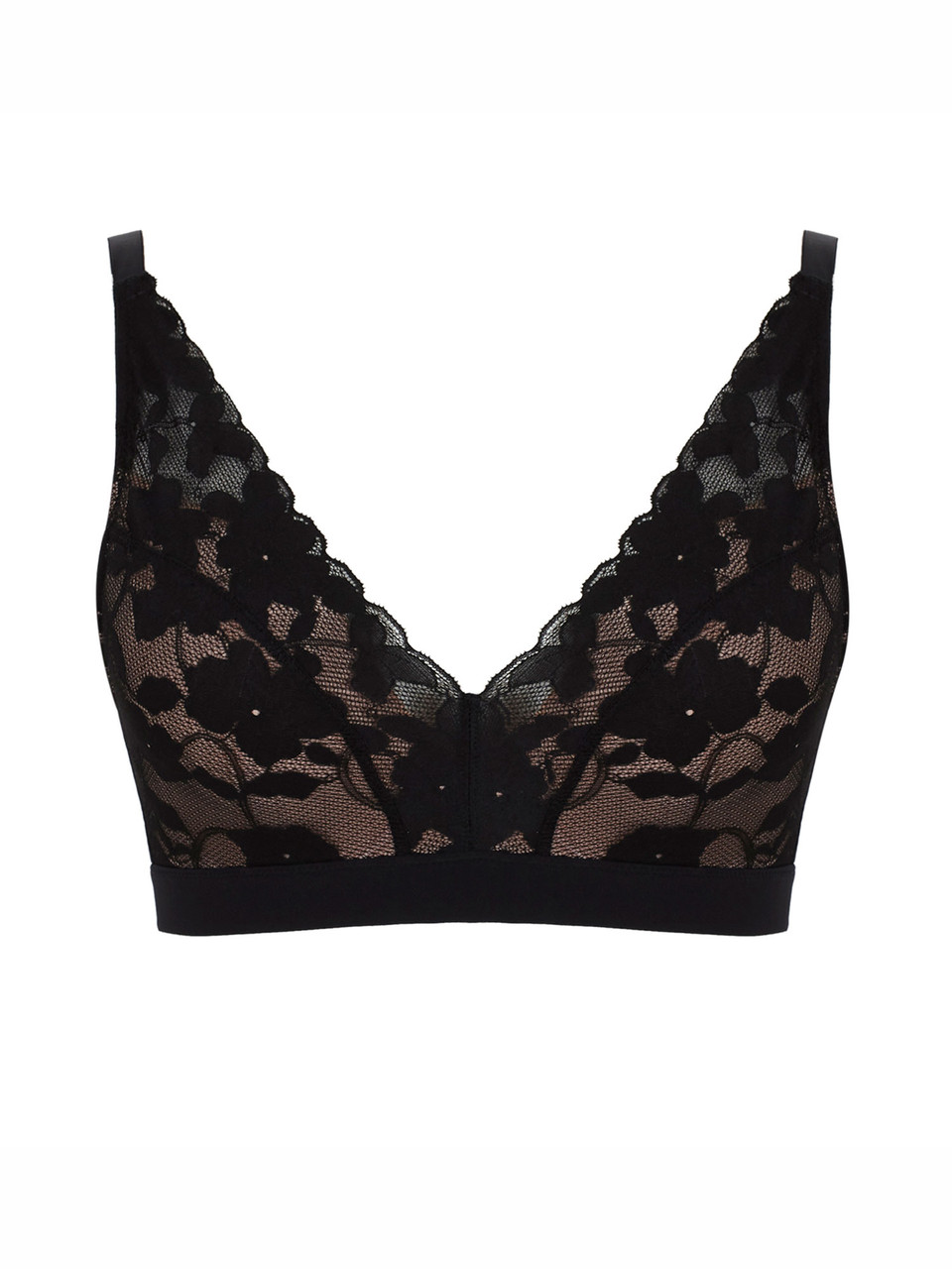 Amour Black Lace Soft Cup Balconnet Bra