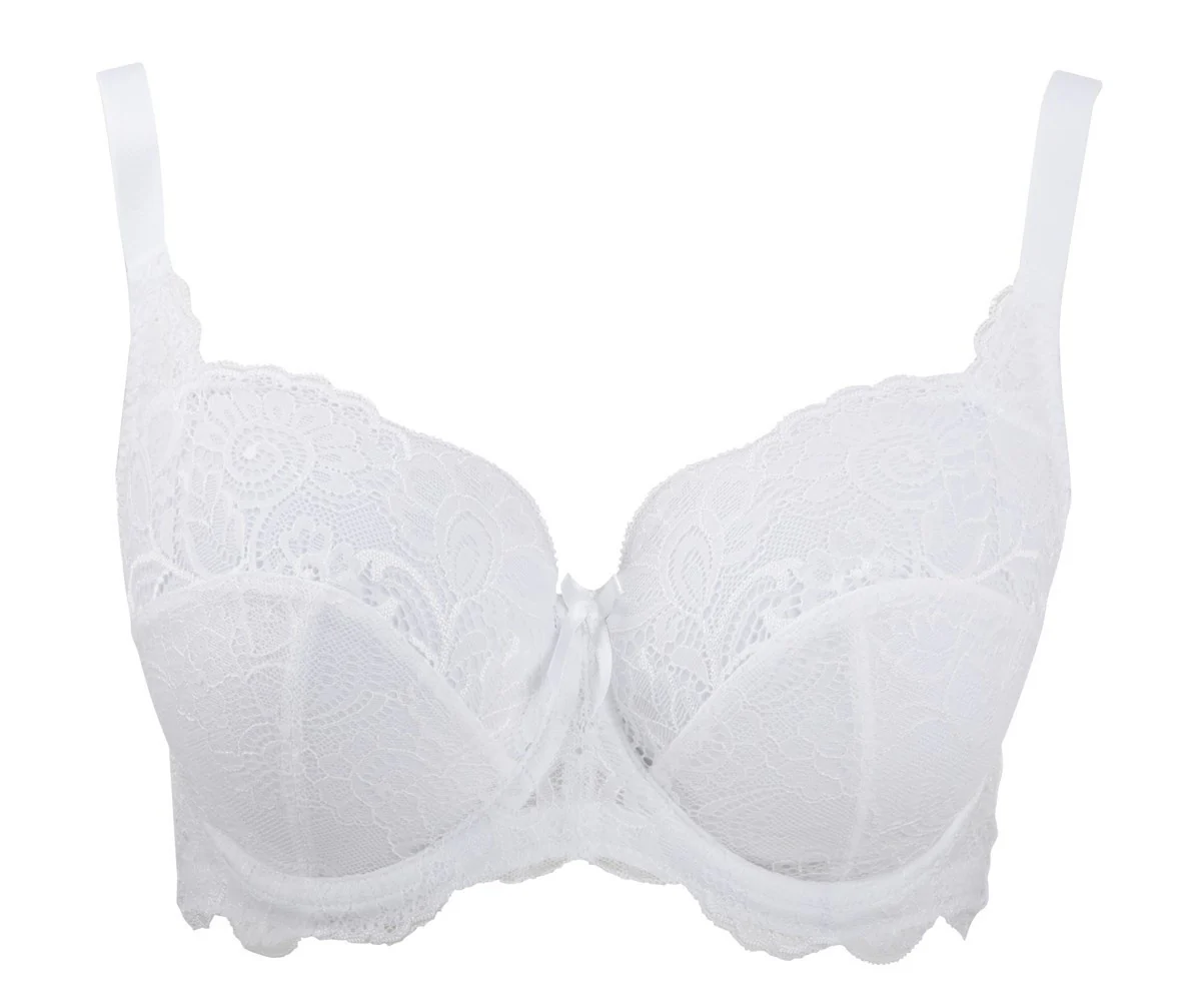 Andorra White Lace Full Cup Bra