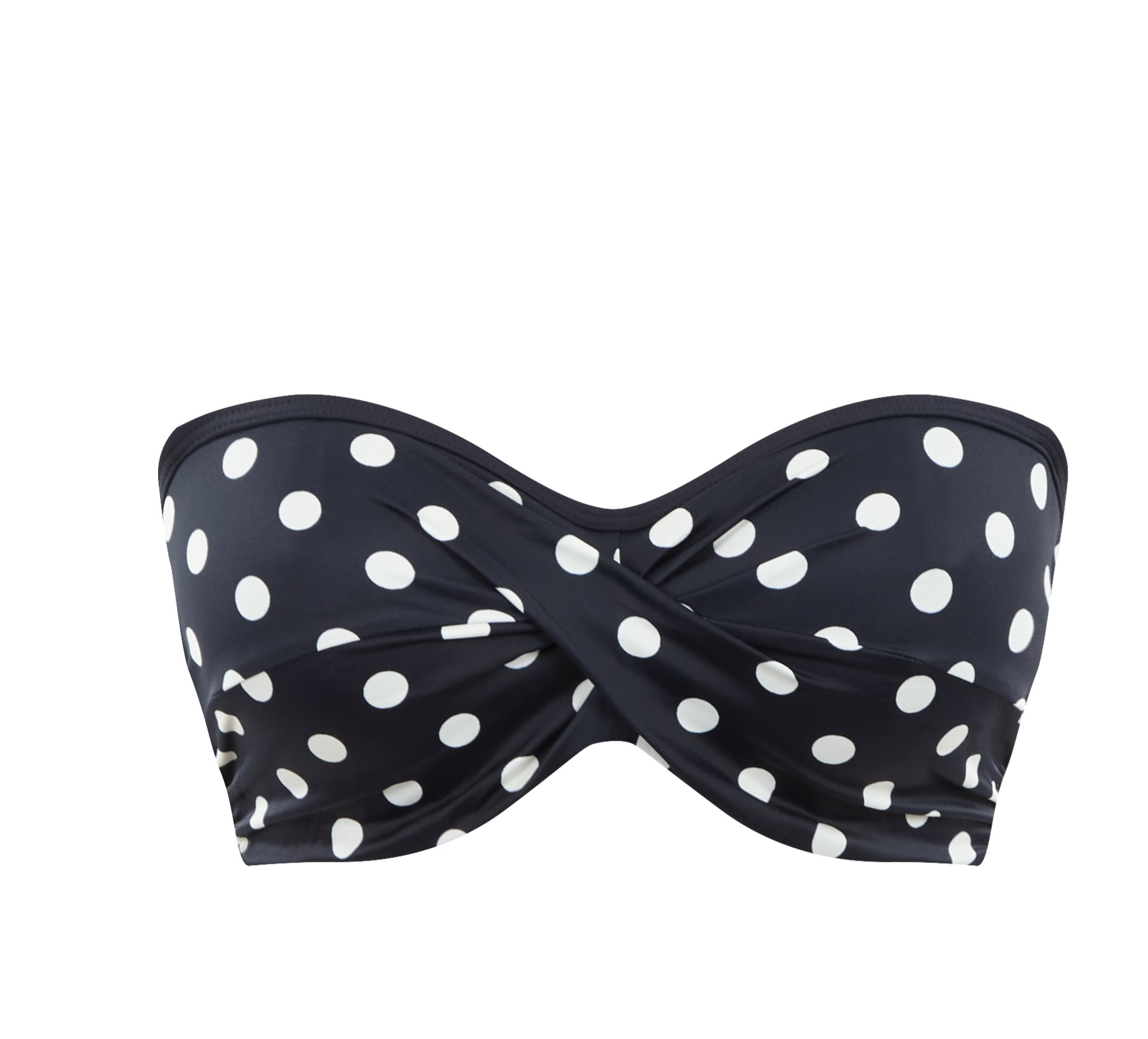 Anya Riva Spot Navy Strapless Bikini Top