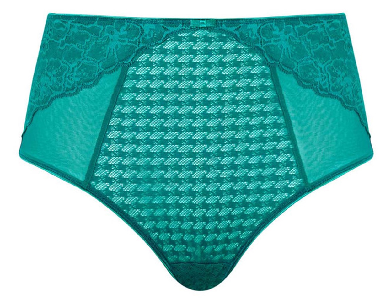 High Waisted Lace Brief Envy Teal
