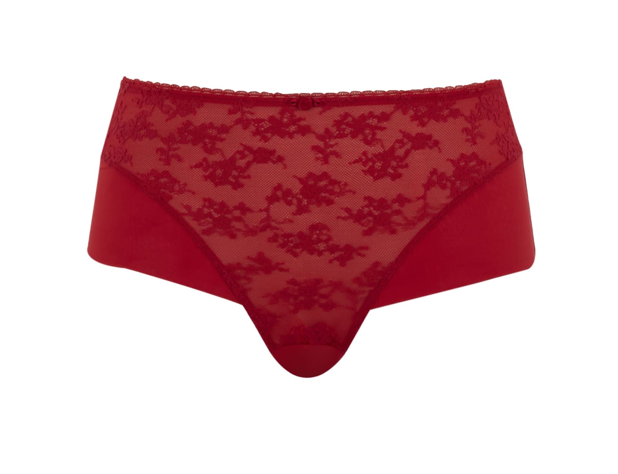 Tango Scarlet High-Waisted Lace Brief