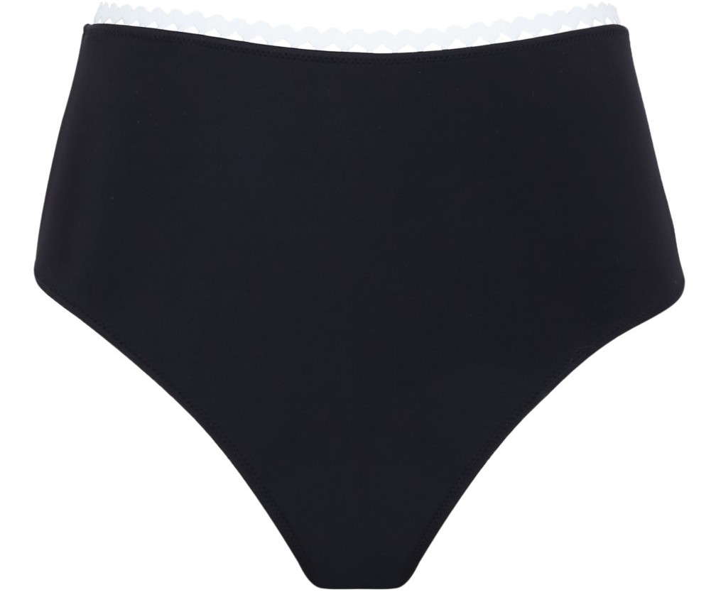 Billie Ric Rac Black High Waist Brazilian Swim Brief