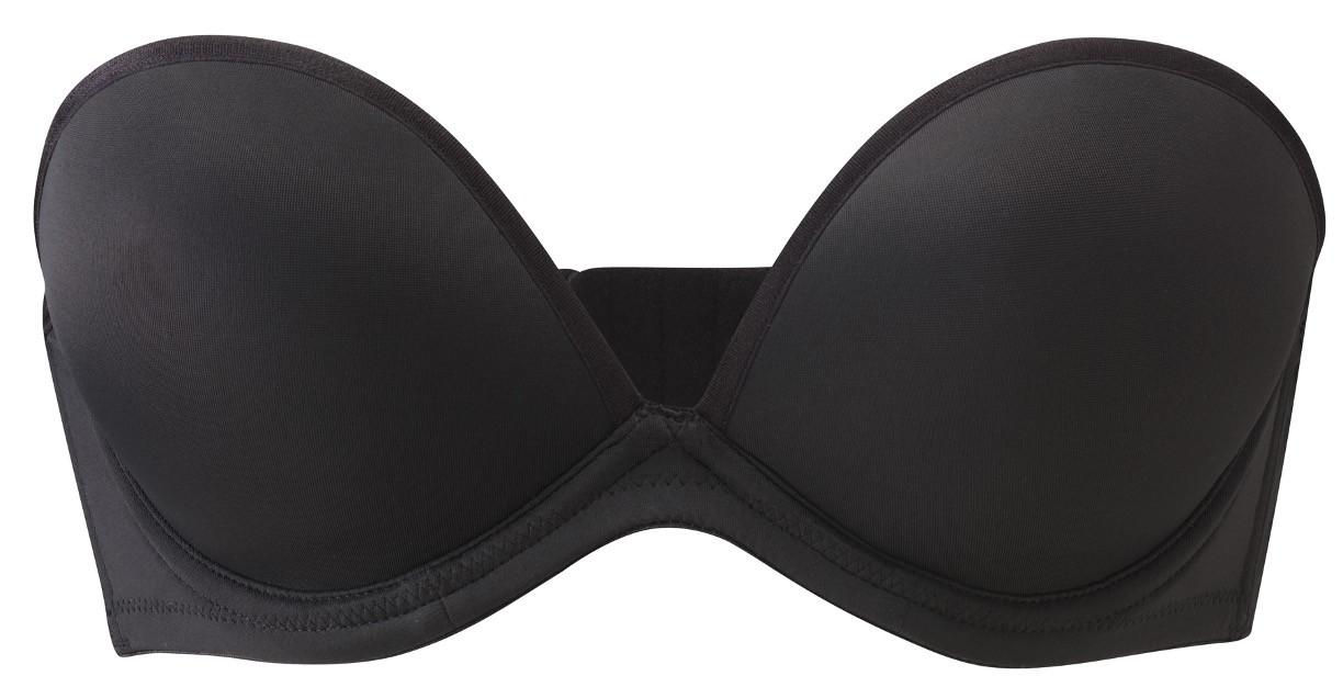 Multiway Black Plunge Strapless Bra with Padding