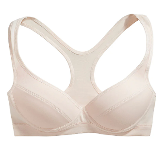 Racer Back Non-Wired Moulded Cup Sports Bra Ivory