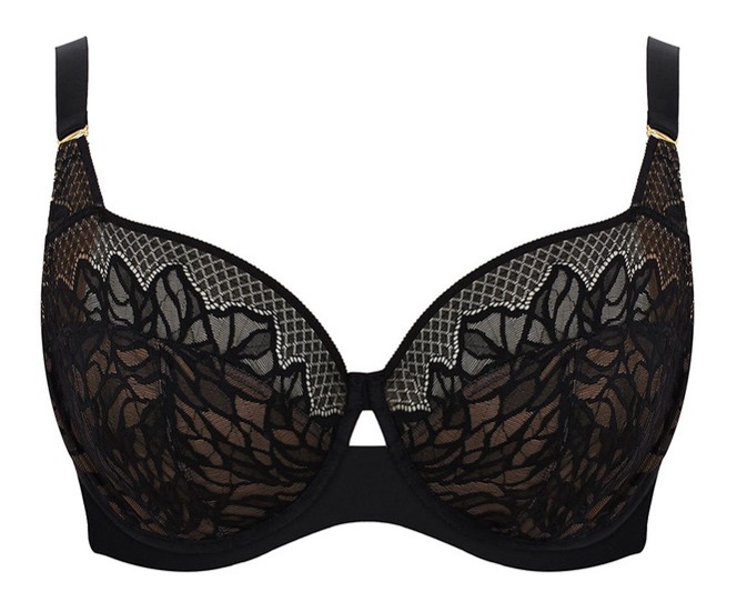 Non-padded Full Cup Bra with Lace Sophia Black