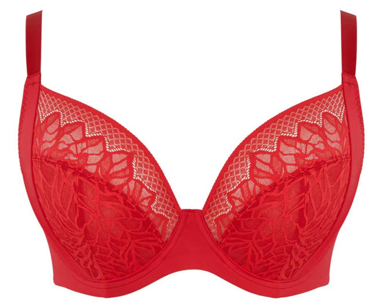 Sophia Red Lace Plunge Soft Cup Bra