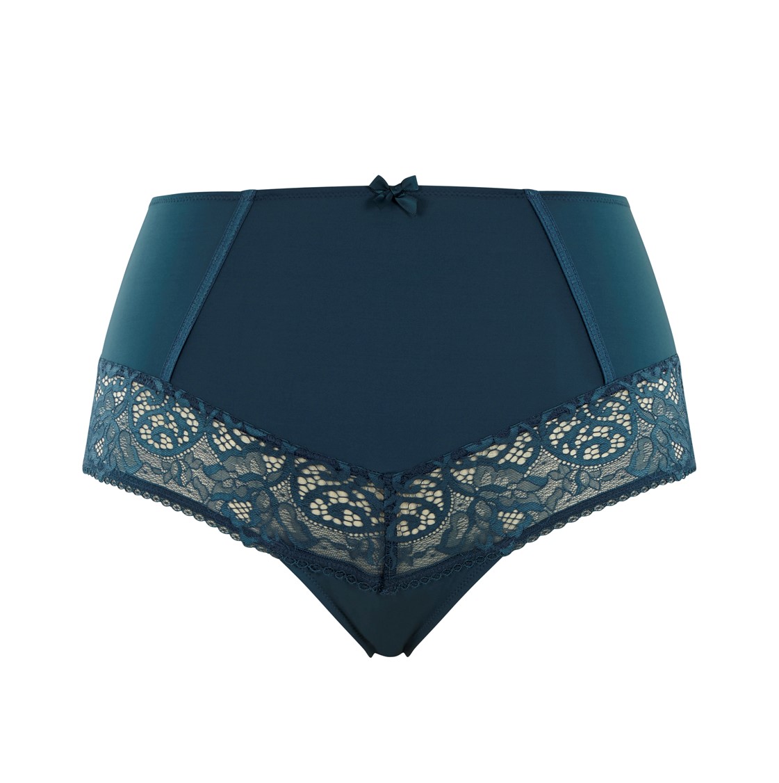 Cotton Midi Black High Waisted Brief