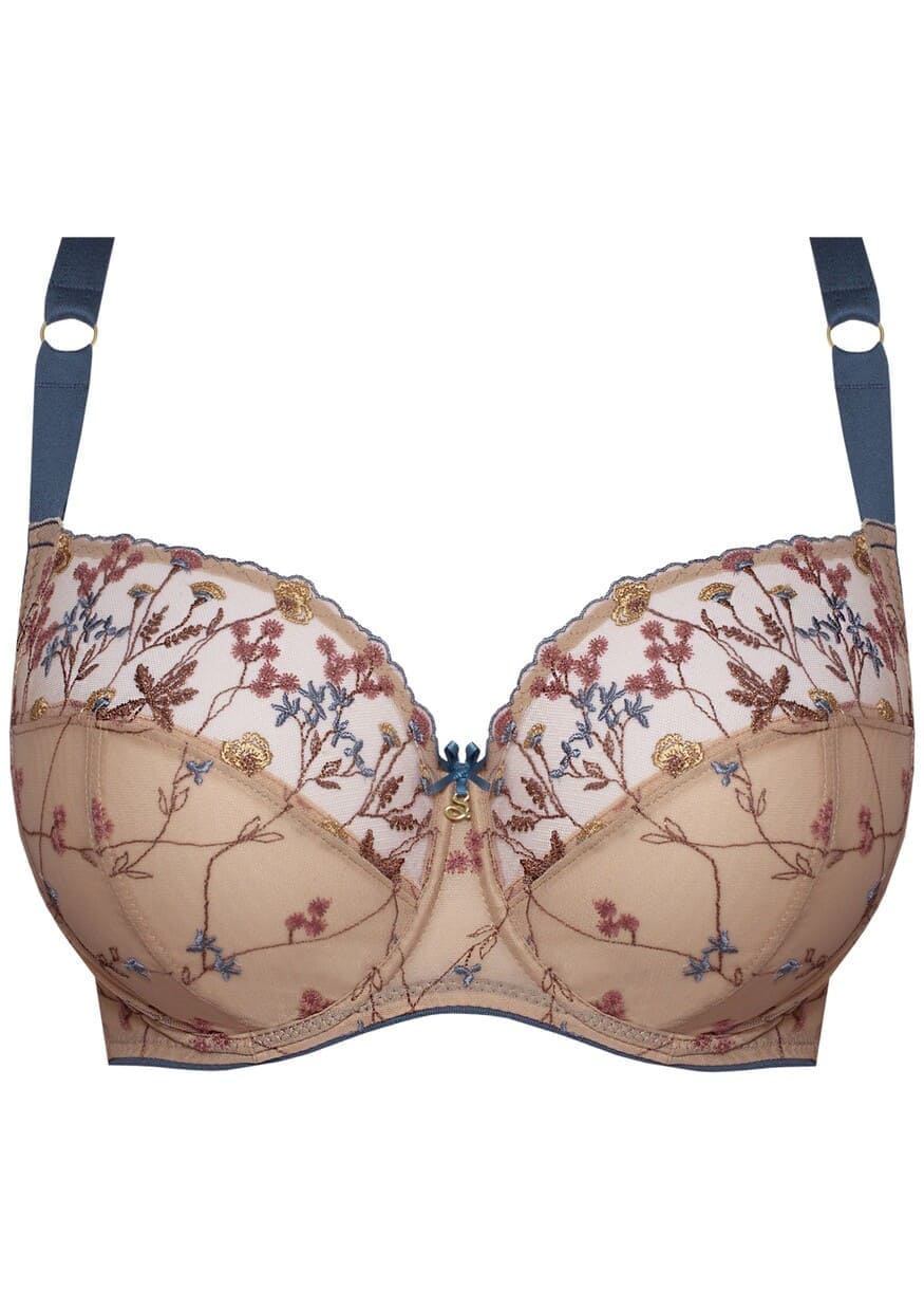 Floris Black/Floral Soft Cup Balconnet Bra