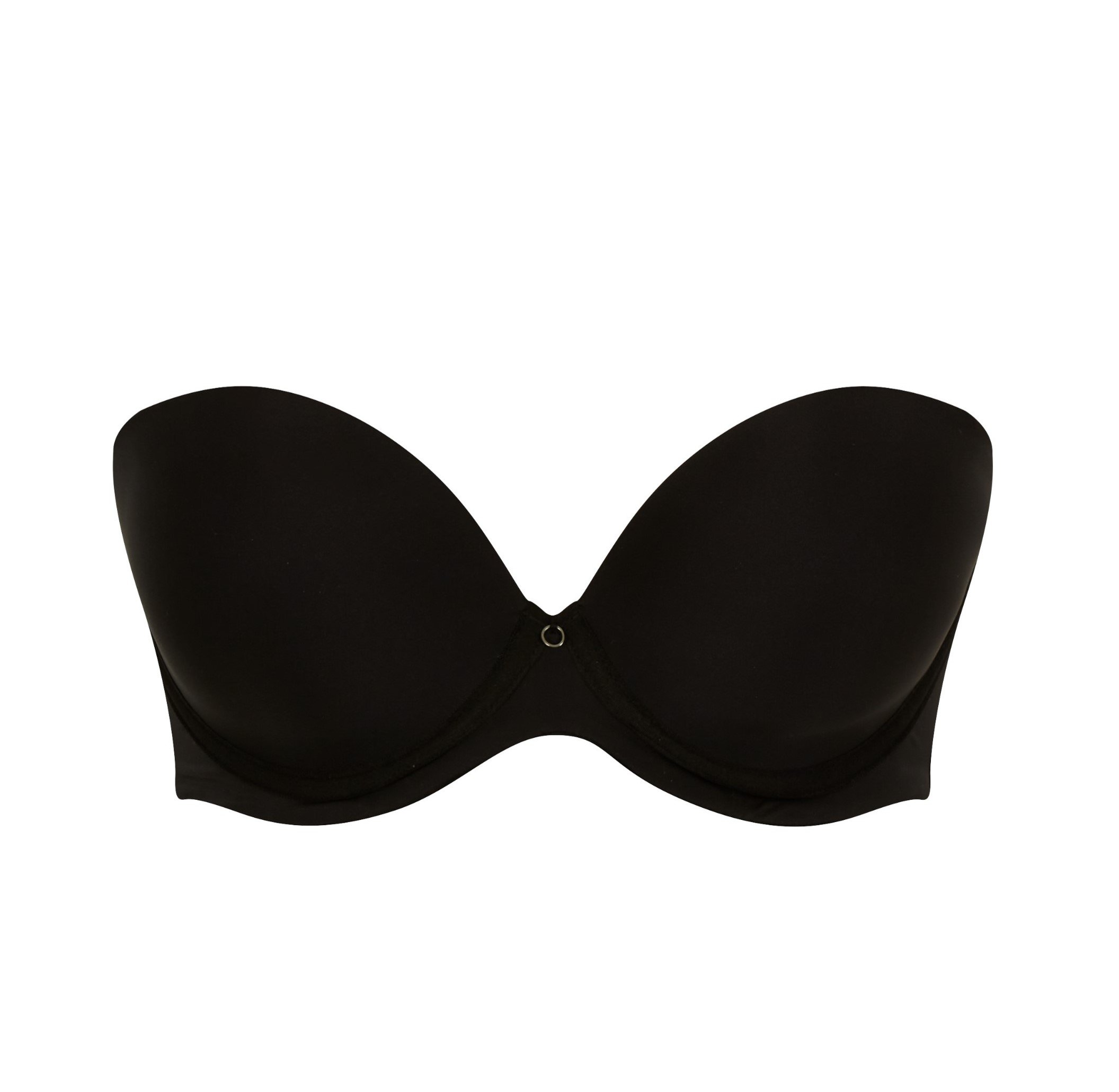 Faith Plunge Strapless Black Bra
