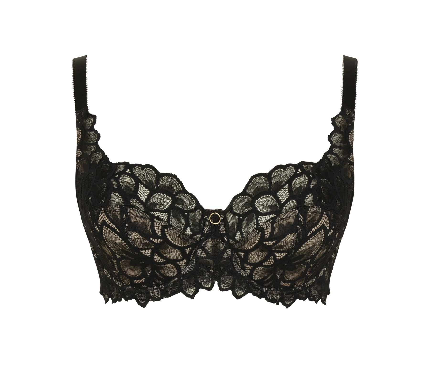 Non-padded Full Cup Bra Allure Black/Latte