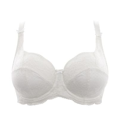 Clara White Soft Full Cup Lace Bra