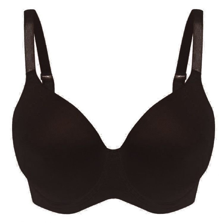 Elan Non-Padded Black Triangle Soft Cup Bra