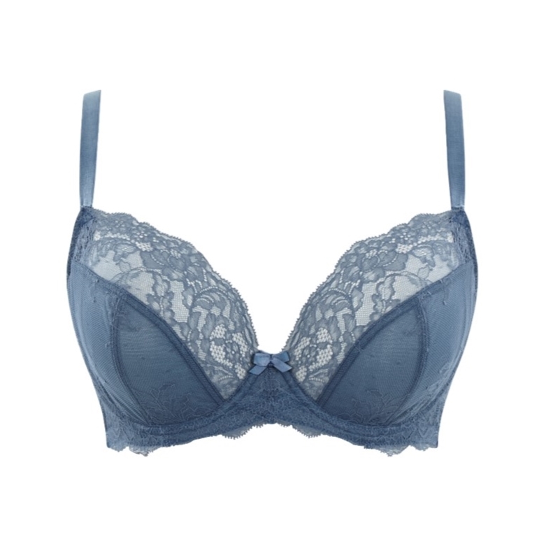 Ana Plunge White Lace Soft Cup Bra