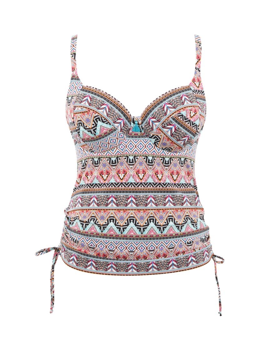 Tankini Balconnet De Copa Mole Com Comprimento Regulável Eclectic Boho